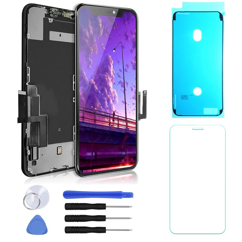 ECRAN LCD POUR IPHONE 11 NOIR VITRE TACTILE SUR CHASSIS AVEC OUTILS...